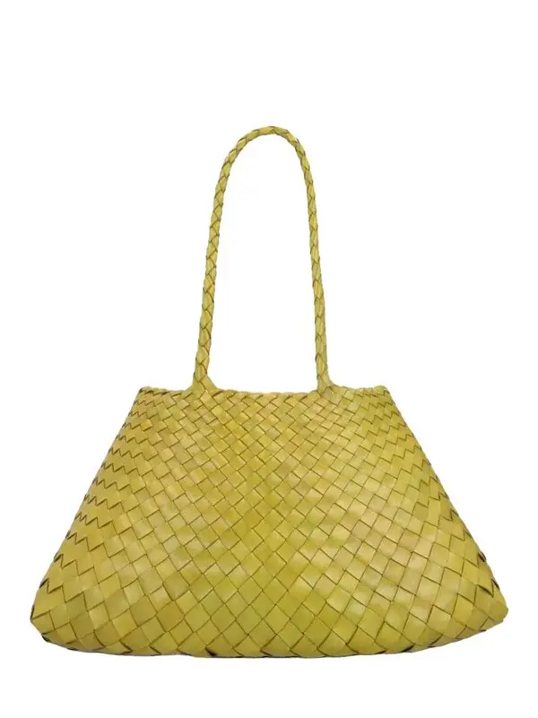 Dragon Diffusion Large Santa Croce Woven Shoulder Bag - Green