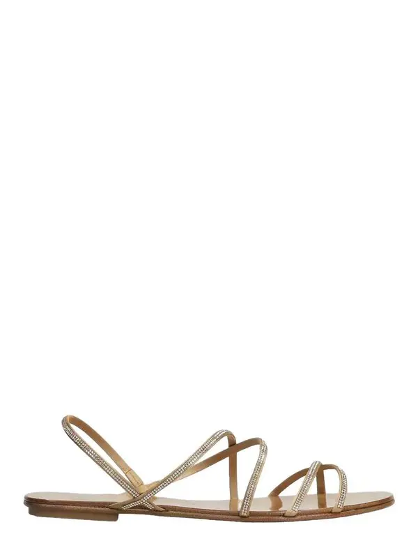 PEDRO GARCIA Esme Crystal-embellished Strappy Sandals - Neutrals