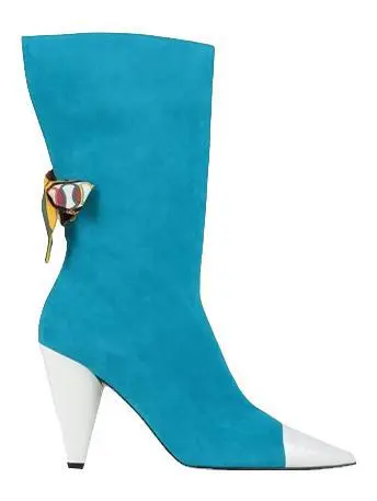 Emilio Pucci Boots In Leather And Suede - Blue