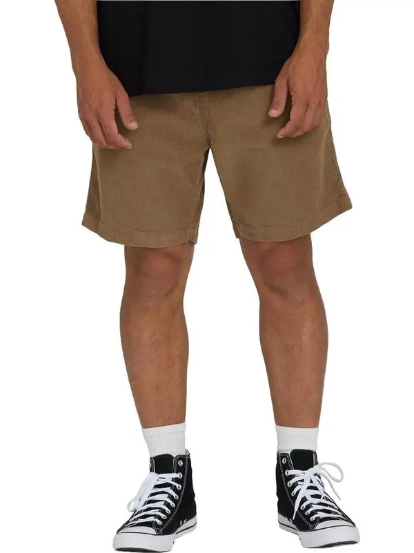 BILLABONG Cotton Corduroy Layback Shorts - Vintage Khaki