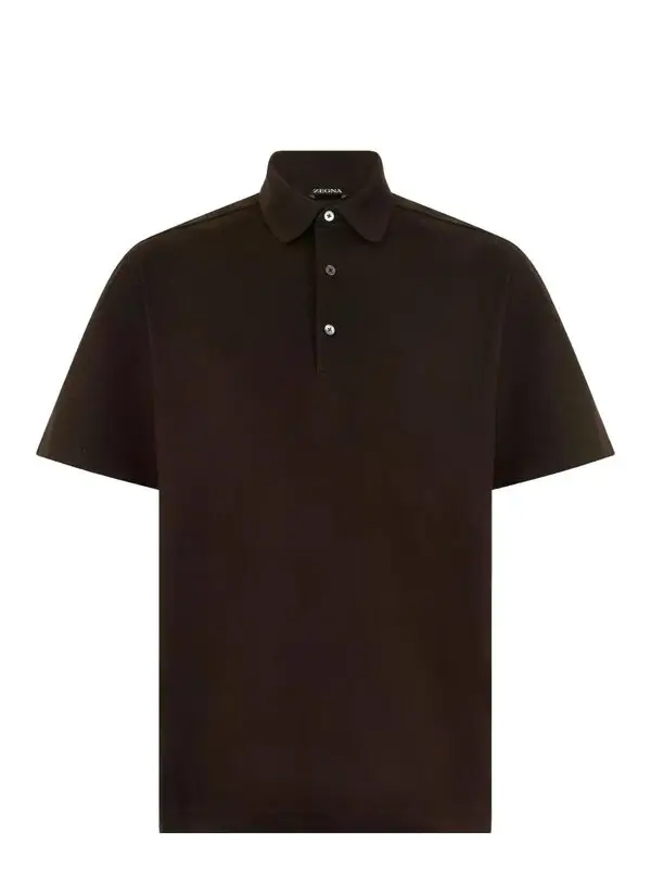 Zegna Short-sleeve Polo Shirt - Brown