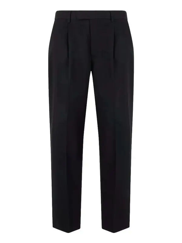Zegna Pressed-crease Trousers - Black