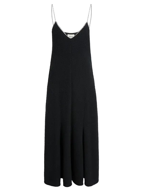 Khaite Iben A-line Slip Dress - Black