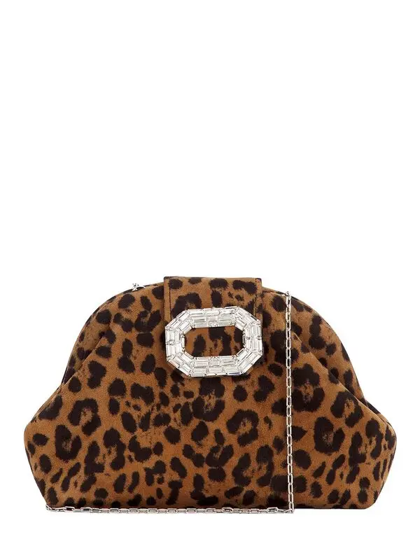 Amina Muaddi Camelia Micro Bag - Leopard