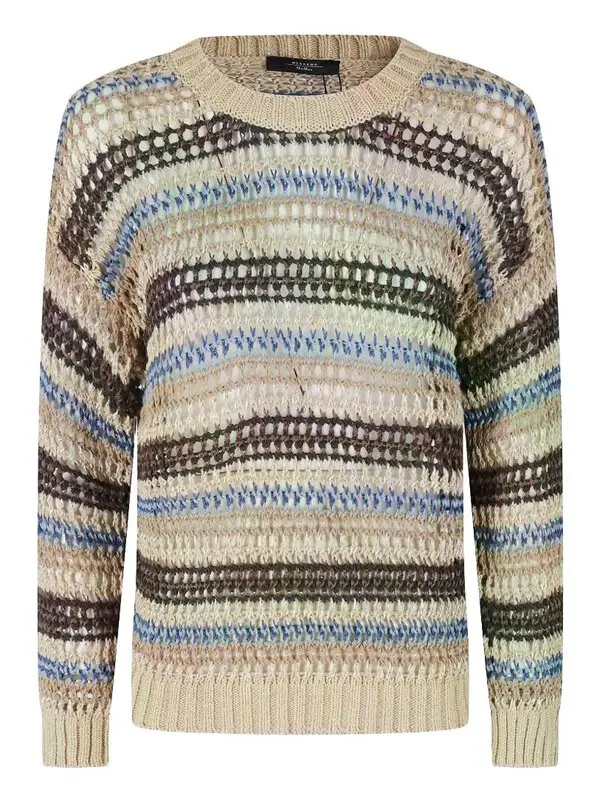 Max Mara Crew-neck Striped Sweater - Neutrals