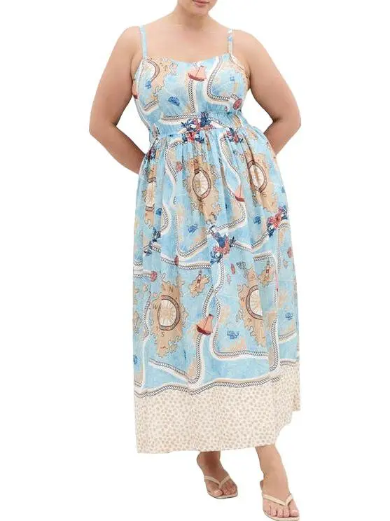 City Chic Printed Maxi Dress - Voyage Bdr