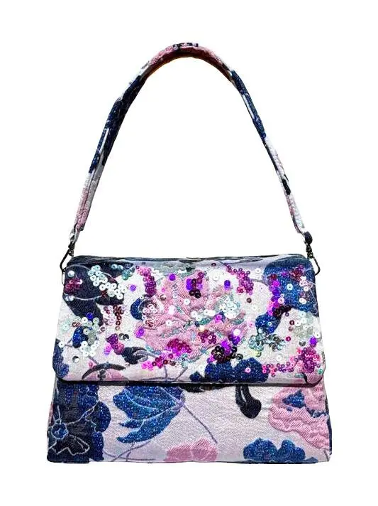 SIMITRI Trapezee Bag - Midnight Wisteria