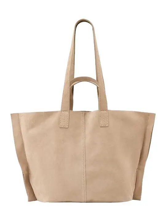 ALLSAINTS Lutece Suede Tote - Pinto Brown