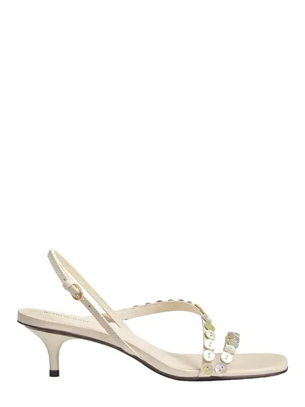 REFORMATION Shoshana Heeled Sandal - Ivory