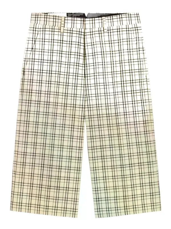 Ami Wide Leg Bermuda Shorts - Neutrals