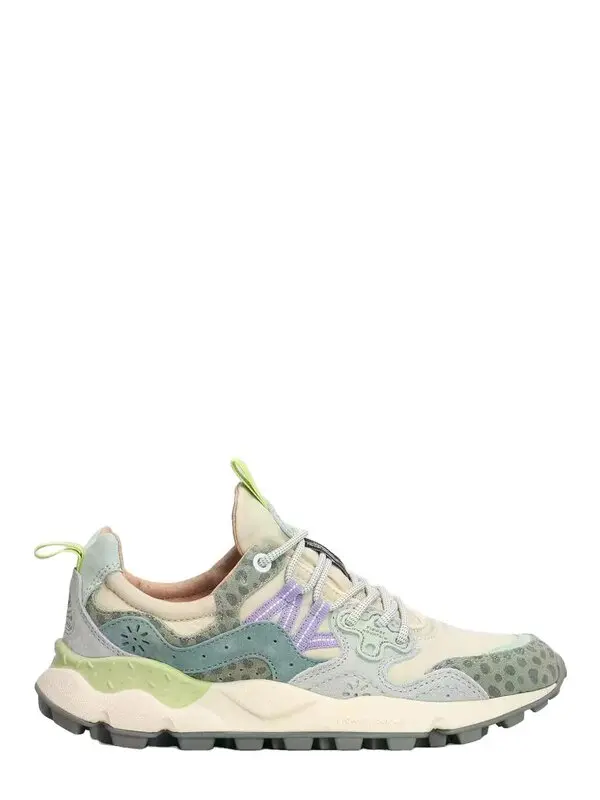 FLOWER MOUNTAIN Yamano 3 Leopard-print Panelled Sneakers - Neutrals