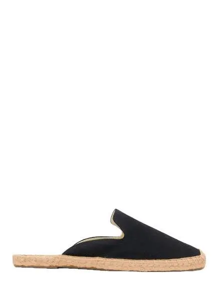 Soludos Canvas Espadrille Mules - Noche Black