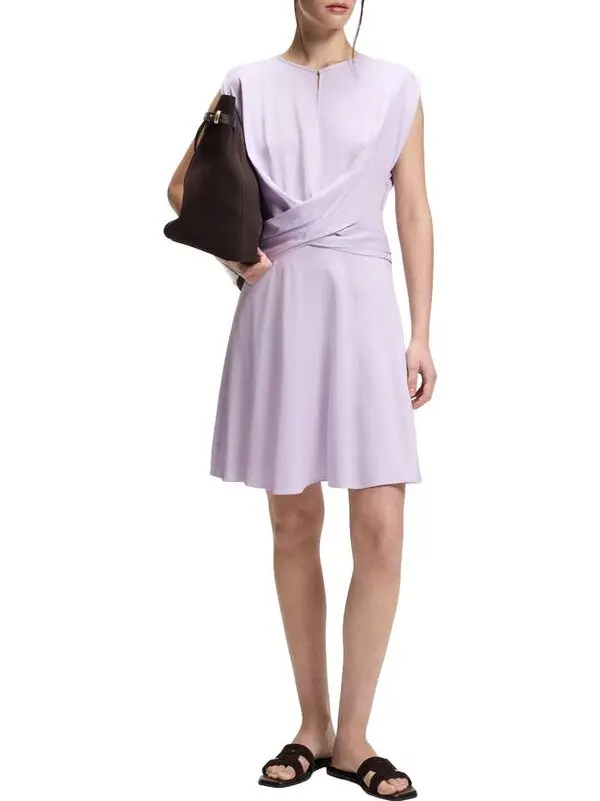 BOSS Devari Wrap Bodice Dress - Lavendar Tide