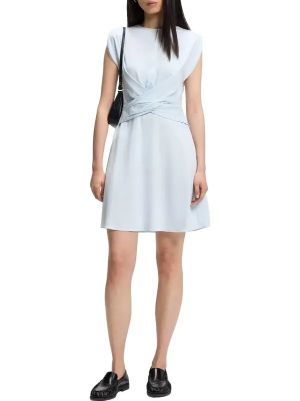 BOSS Devari Wrap Bodice Dress - Pale Lagoon