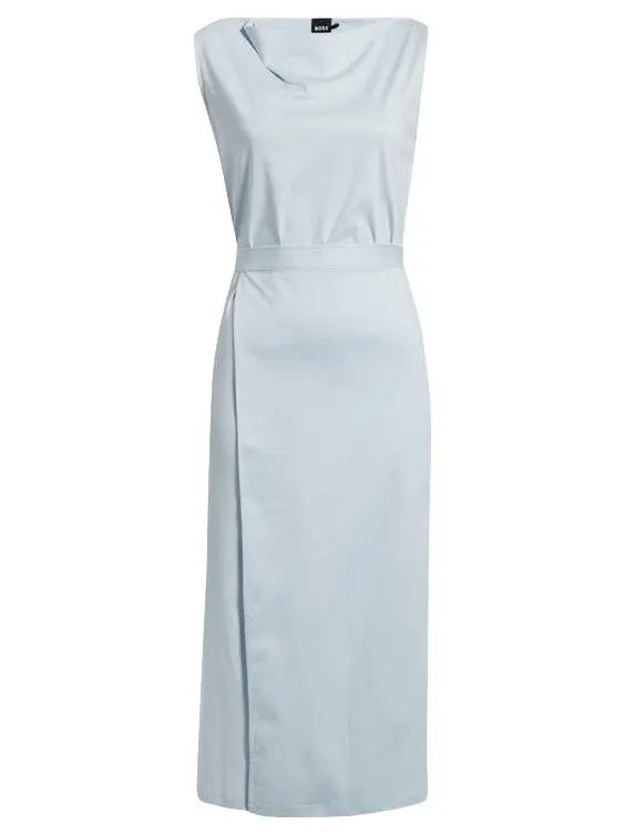 BOSS Emiaky Sleeveless Cotton Midi Dress - Pale Lagoon