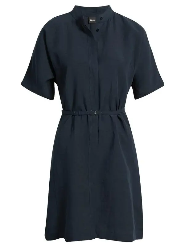 BOSS Dalinia Belted Shirtdress - Sky Captain