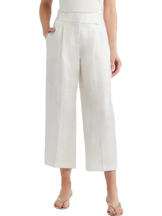 BOSS Tacres High-waist Wide-leg Pants - Soft Cream