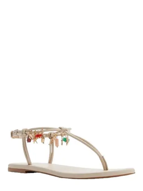 Aldo Seajewels Ankle Strap Sandal - White/bone