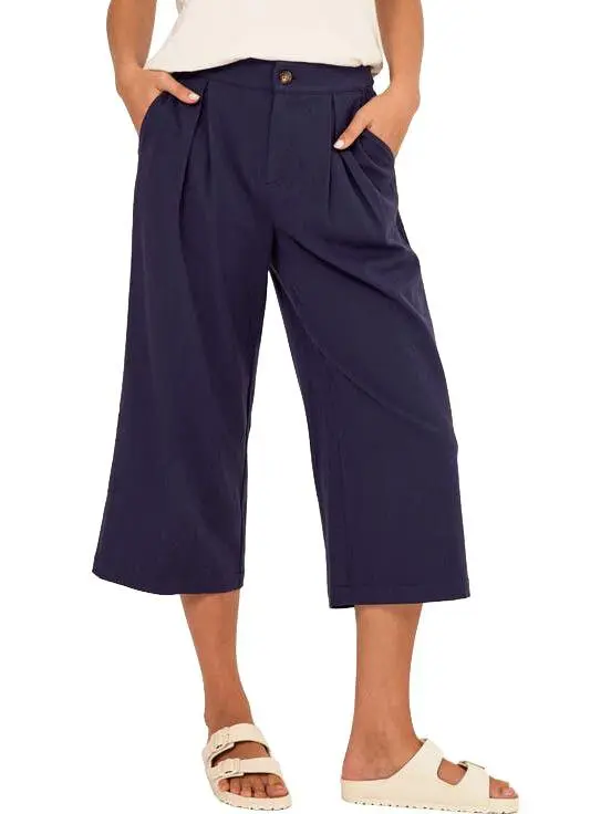 THREADS 4 THOUGHT Mikki Pleated Stretch Twill Crop Pants - Stargazer