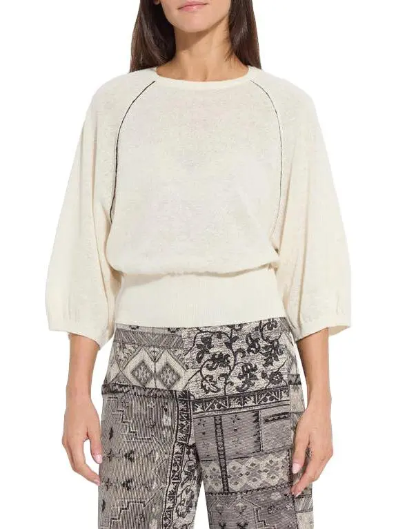 Lyssé Anabela Linen Blend Sweater - Sepia