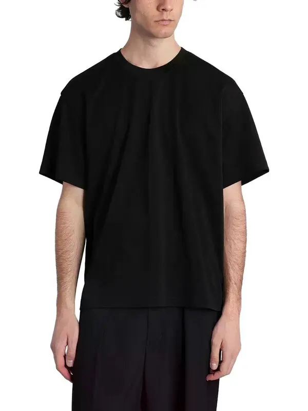 Attachment Crew-neck Short-sleeve T-shirt - Black