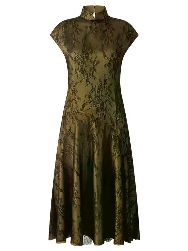 Shanghai Tang Tang Midi Dress - Green