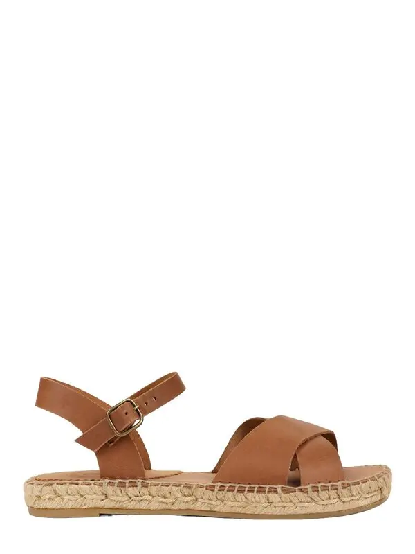 Penelope Chilvers Campo Ankle Strap Espadrille Platform Sandals - Tan