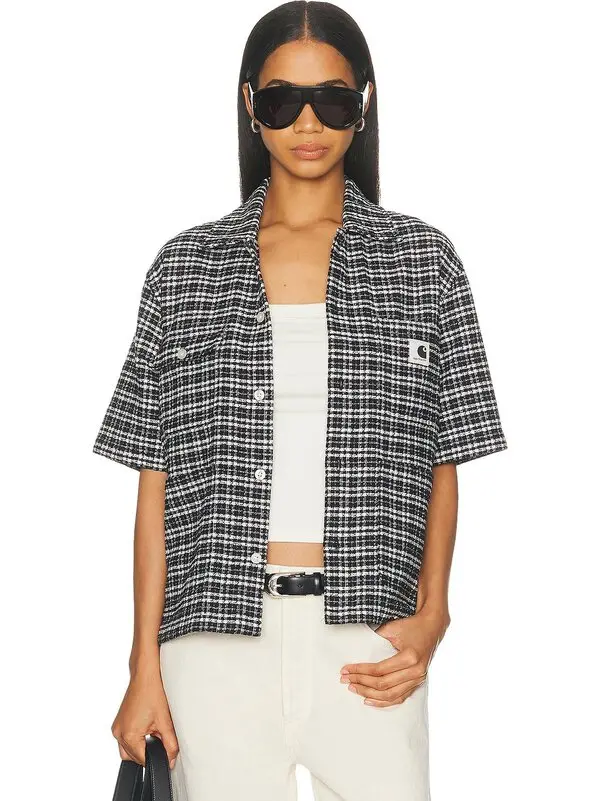 Carhartt Work In Progress Short Michigan Shirt - Kander Check & Black