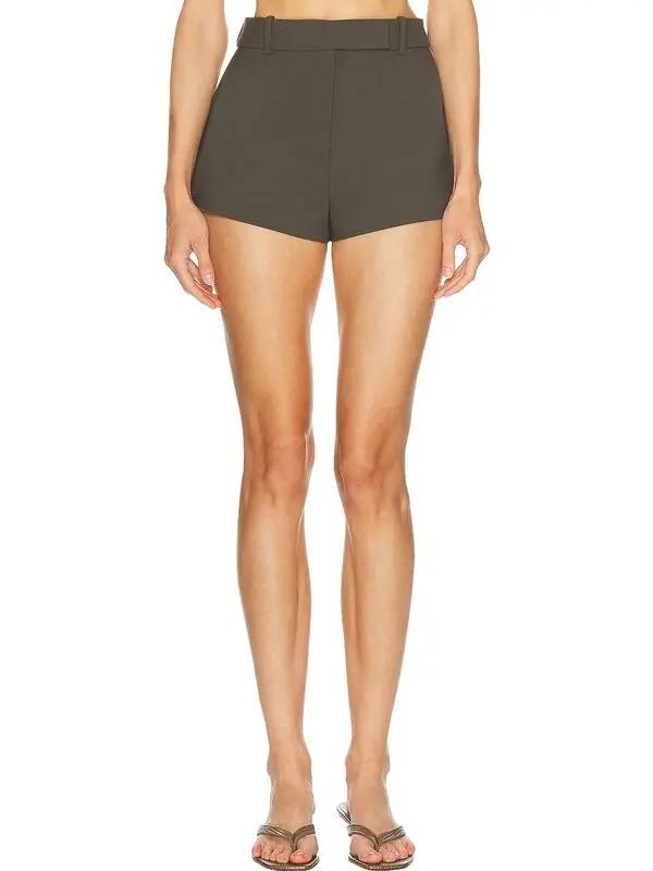 EAVES Tailored Naftali Mini Short - Olive Smoke