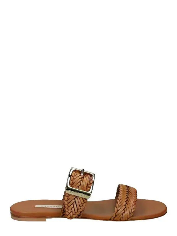 Casadei Woven Buckle-fastening Sandals - Brown