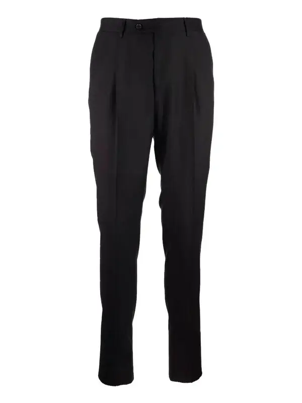 Corneliani Pleated Pressed-crease Trousers - Black