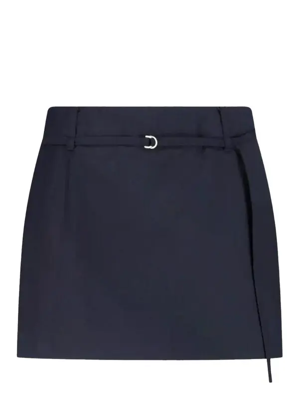DUNST Belted Mini Skirt - Blue