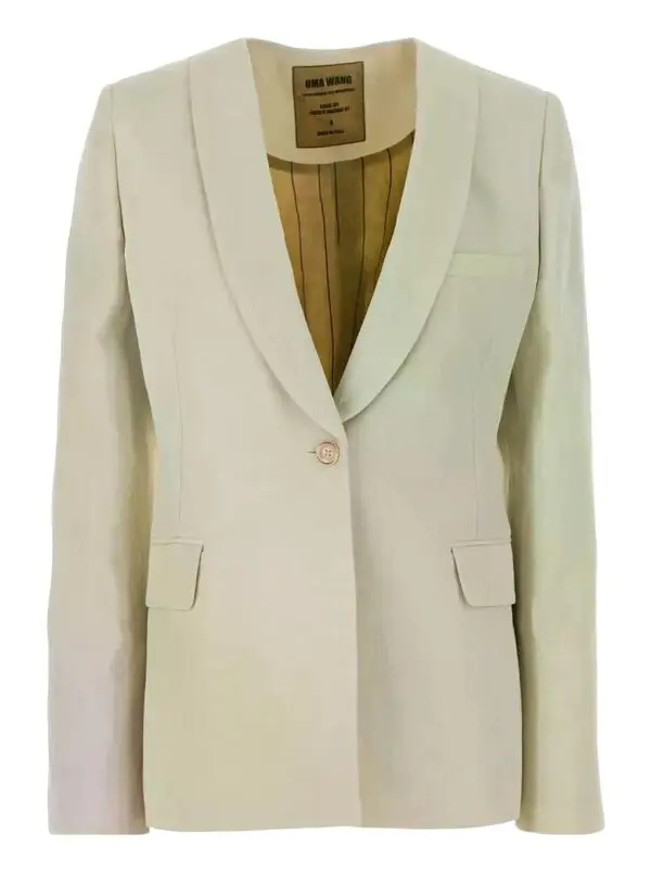 UMA WANG Kiran Shawl-lapel Blazer - Neutrals