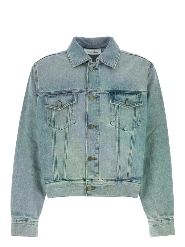 Fear Of God Logo-patch Denim Jacket - Blue