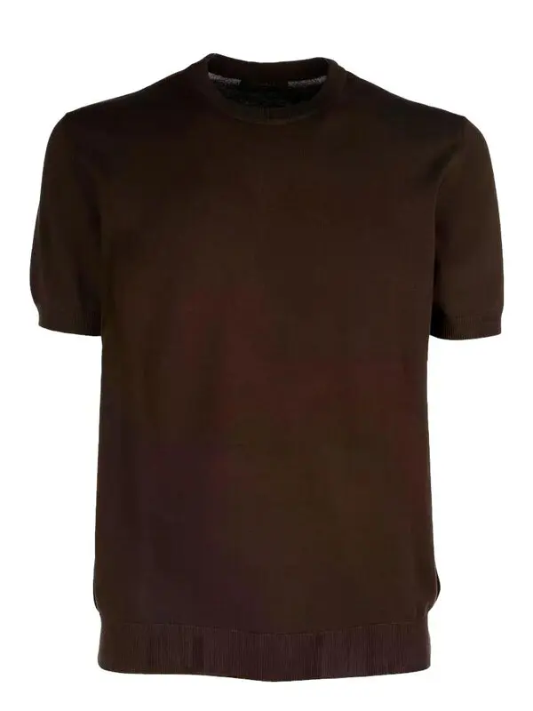 ZANONE Crew-neck T-shirt - Brown