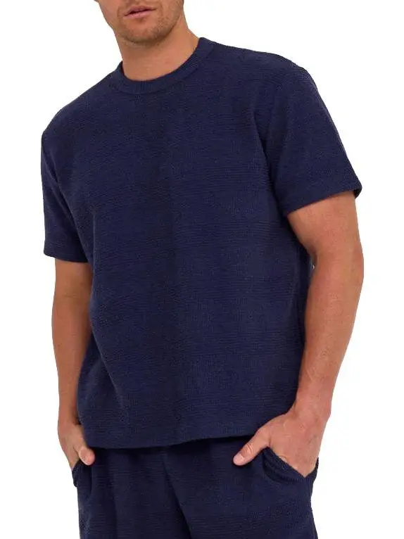 THREADS 4 THOUGHT Maxwell Stripe Jacquard Terry Cloth T-shirt - Stargazer