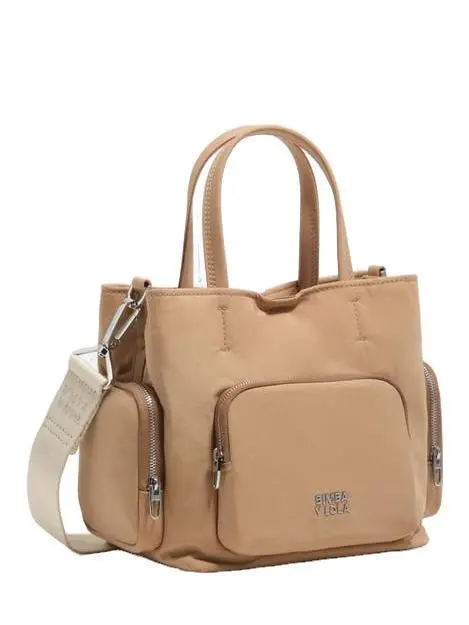 Bimba Y Lola Mini Nylon Pocket Bag - Camel