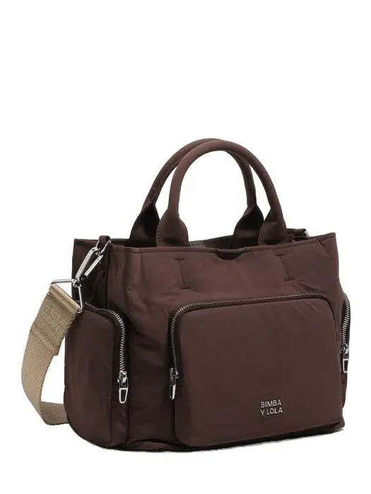 Bimba Y Lola Nylon Pocket Bag - Dark Brown