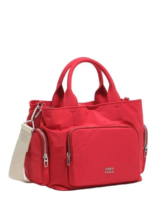 Bimba Y Lola Medium Nylon Multiposition Crossbody Bag - Red