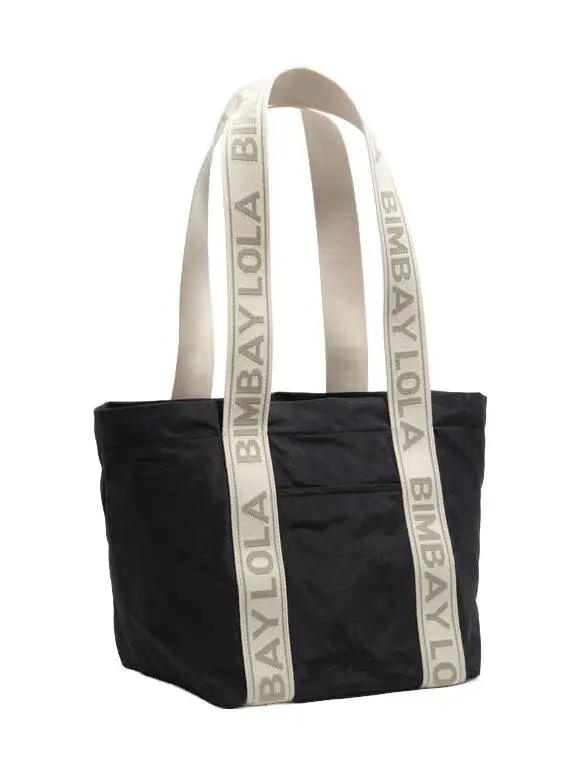 Bimba Y Lola Logo Strap Nylon Bag - Graphite