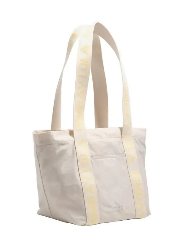 Bimba Y Lola Logo Strap Nylon Bag - Stonewhite