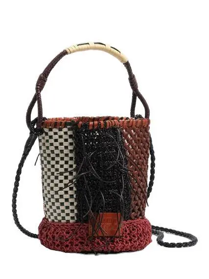 Bimba Y Lola Woven Leather Mini Bag - Red