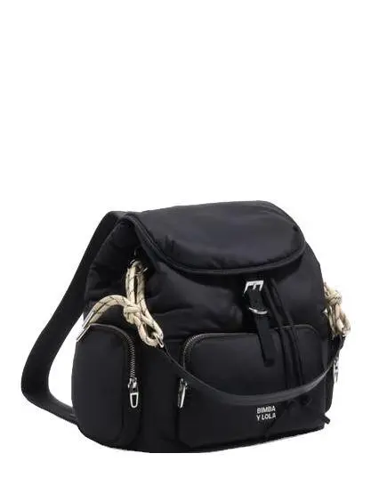 Bimba Y Lola Nylon Pocket Backpack - Dark Anthracite