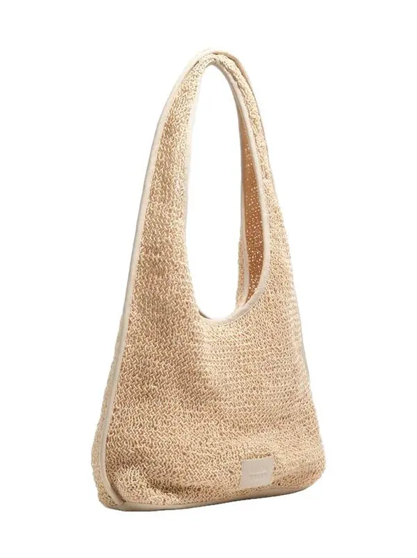 Bimba Y Lola Woven Shoulder Bag - Ivory