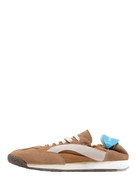 Bimba Y Lola Suede And Nylon Elastic Sneakers - Honey