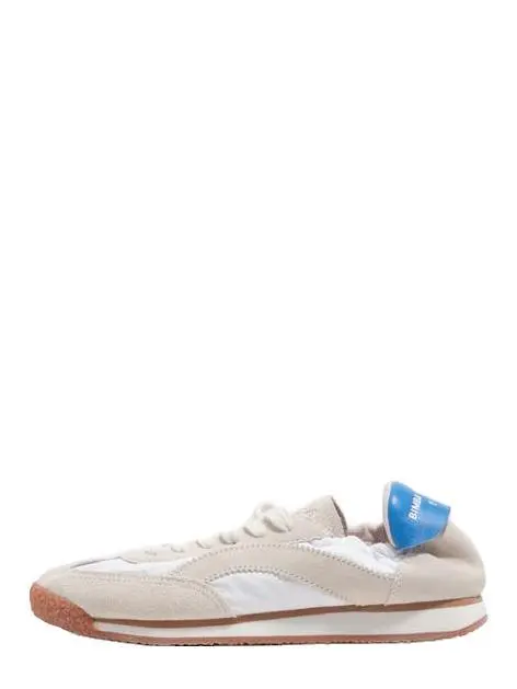 Bimba Y Lola Suede And Nylon Elastic Sneakers - Off White