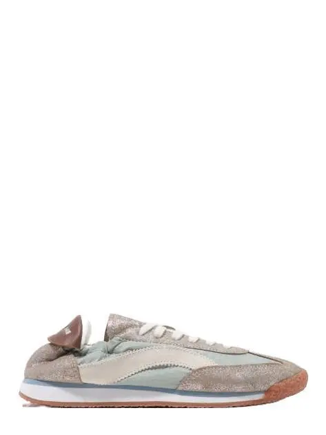 Bimba Y Lola Suede And Nylon Elastic Sneakers - Silver