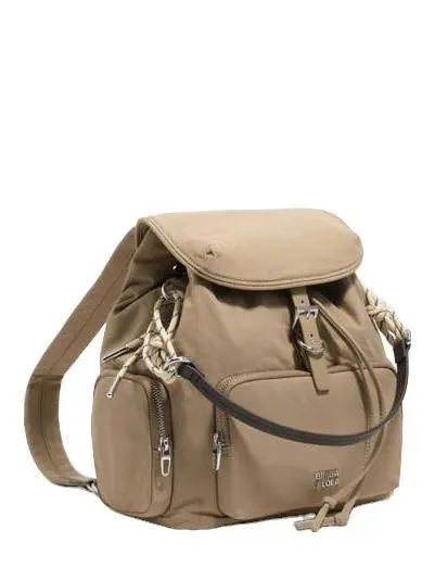 Bimba Y Lola Nylon Multi-pocket Backpack - Nougat