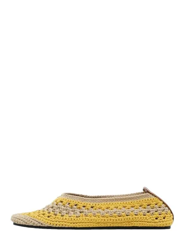 Bimba Y Lola Crochet Ballerina Flats - Yellow