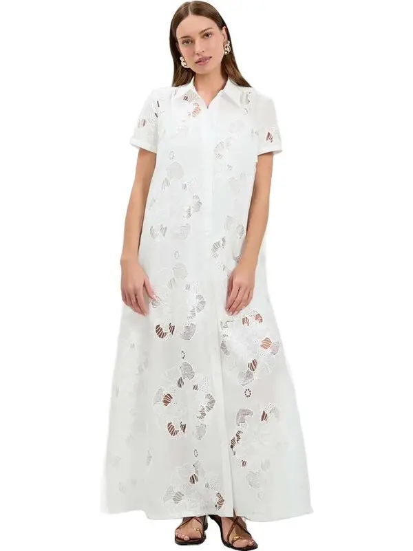 Trina Turk Kon Tiki Maxi Dress - Whitewash